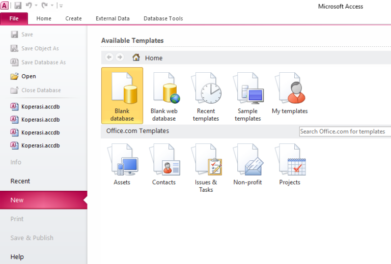 Cara Membuat Database Menggunakan Microsoft Access